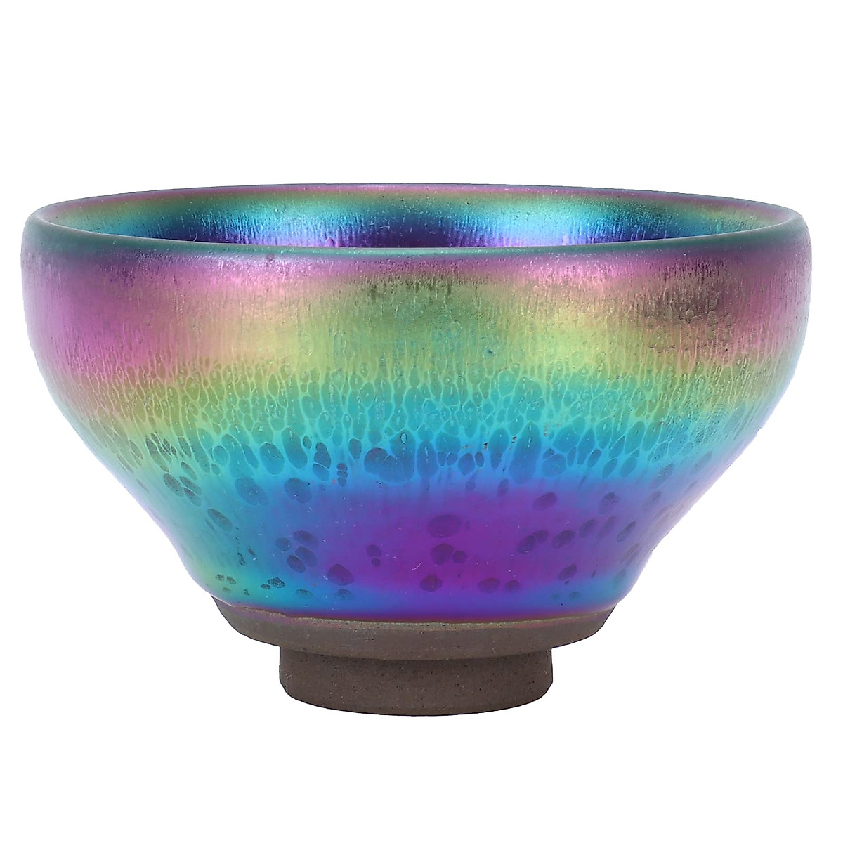 Alvinlite Ceramic Cup, Jianzhan Tea Set Chinese Tenmokus Tea Cup Porcelain Tea Bowl Handmade Fancy Glaze Kungfu Tea Cup Traditional Collection Cup Mug for Home Decoration Gift