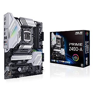 ASUS Prime Z490-A LGA 1200 (Intel® 10th Gen) ATX Motherboard (14 DrMOS Power Stages,Dual M.2, Intel® 2.5 Gb Ethernet, USB 3.2 Front Panel Type-C, Thunderbolt™ 3 Support, Aura Sync RGB)