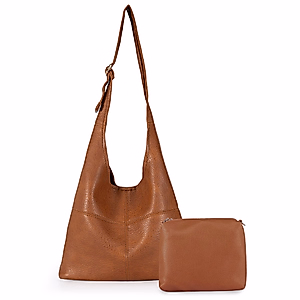 Montana West Hobo Bags for Women Ultra Soft Foldable Shoulder Bag Purse with Coin Purse,MWC2-122BR