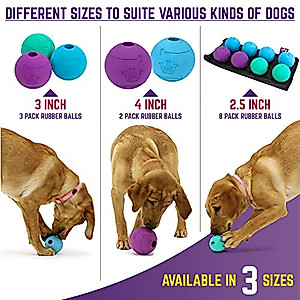 Chew King Fetch Balls Extremely Durable Natural Rubber Toy 3 inch Balls - Pack of 3 (CM-0263-CS01)
