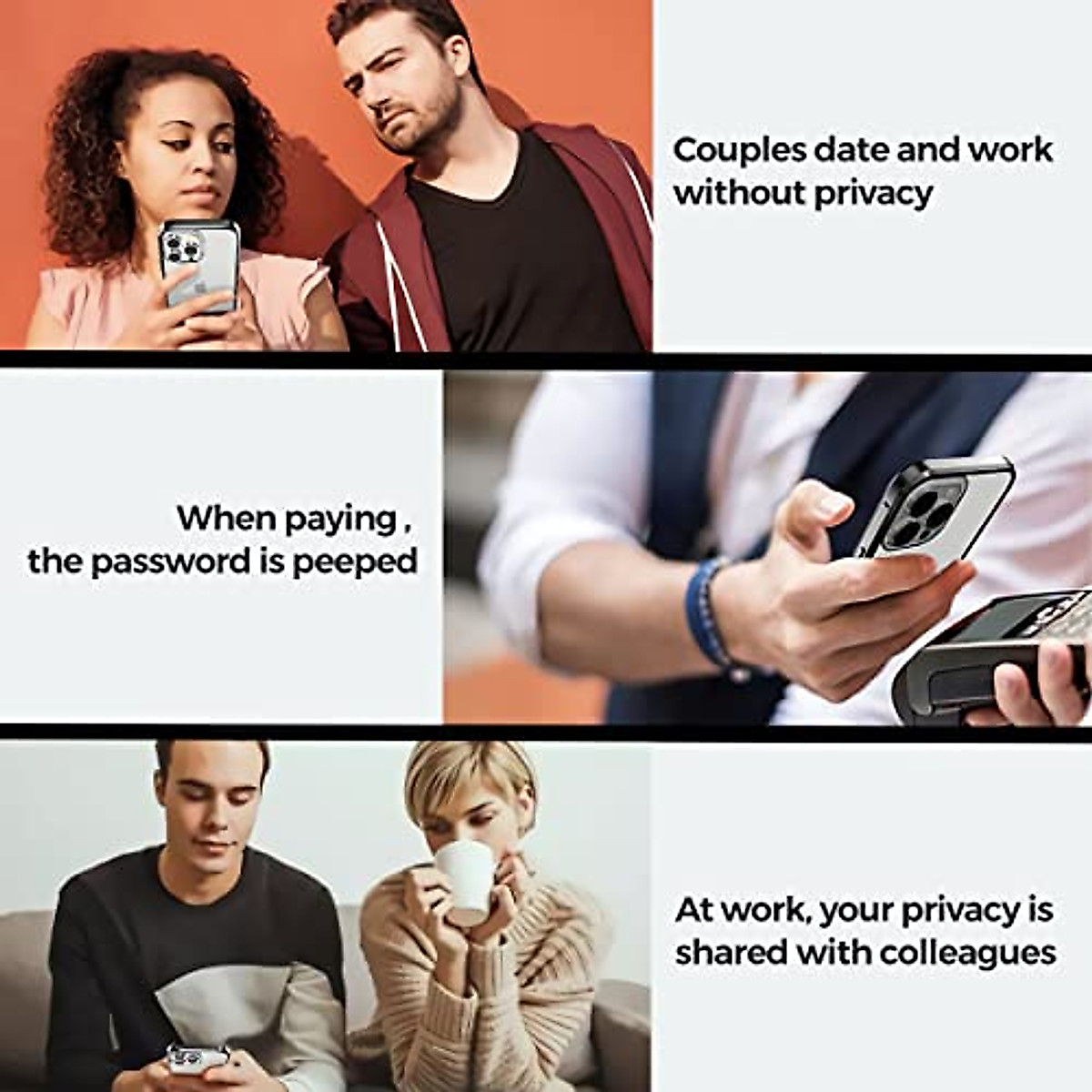 [2023 New Safety Lock+Camera Protector] Magnetic Case for iPhone 14 Pro Max,[100% Screen Sensitivity ][Anti-Peeping Screen Protector] Double Sided 9H Glass Privacy Case for iPhone 14 Pro Max,Black