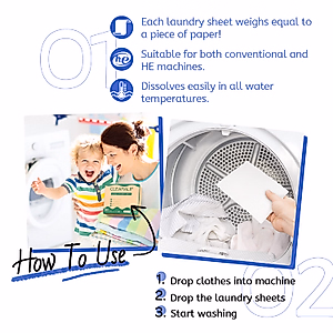 CLEARALIF Laundry Detergent Sheets Up to 160 Loads, Fresh Linen - Great For Travel,Apartments, Dorms,Laundry Detergent Strips Eco Friendly & Hypoallergenic