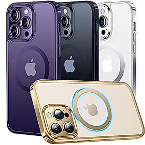 Alphex Official Color Match for iPhone 14 Pro Case, Compatible with MagSafe, 8FT Military Grade Shockproof Matte Slim Phone Cover Women Men 6.1 inch,Space Black