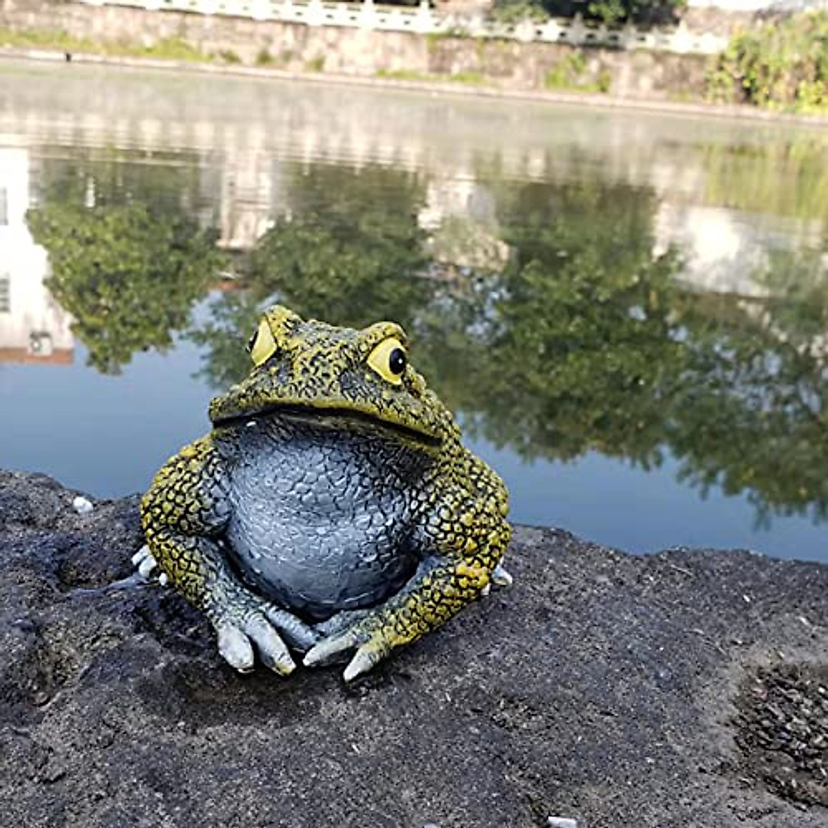 ABEESEA Frog Toad Sculptures Garden Statues Yard Art Resin Decorations Outdoor Outdoor Toad Figurine for Gardens,patios and lawns,Brown