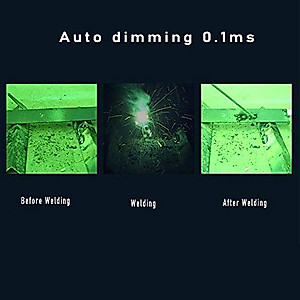 Auto Darkening Welding Goggles, View Area 4.72x1.37 Inch, Assemblable Welding Goggles with Mask Wide Shade 4/9-13, Adjustable Sensitivity Work for Cutting, Grinding for Tig Mig - TR1012