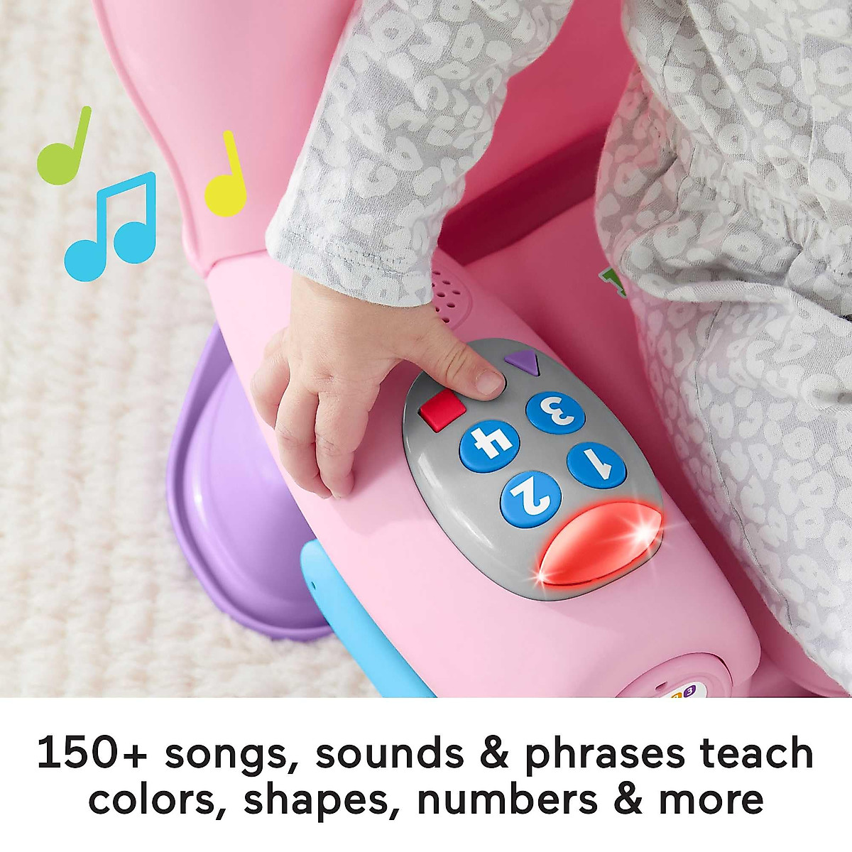 Fisher-Price CFD39 Smart Stages Pink Chair, Activity Chair Toy for 1 Year Old with Sounds, Music and Phrases