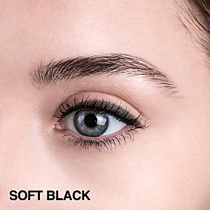 Maybelline Line Express Sharpenable Wood Pencil with Built-In Blending Smudger Tip Creamy Liner Eyeliner Eye Makeup, Soft Black, 0.035 oz.