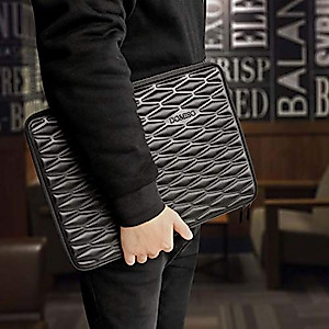 DOMISO 10.1 Inch Shockproof Waterproof Laptop Sleeve Lightweight Soft EVA Tablet Case for 10.1-10.5 Inch Laptops/Kids Tablet/iPad Pro/iPad Air/Lenovo Yoga Book/Asus/Acer, Black