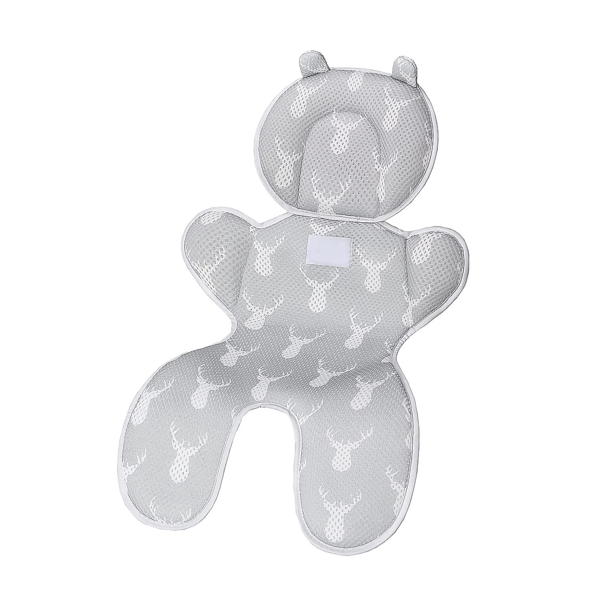LiMoor 3D Mesh Cool Baby Seat Liner for Strollers, Breathable Pushchair Cushion, Insert Thicken Sponged Baby Body Support Cushion Pad Mattress for Stroller, Baby Chair & Car Seat Pad (Antlers)