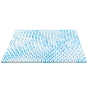 ZINUS 1.5 Inch Swirl Gel Cooling Memory Foam Mattress Topper, Smaller, More Convenient WonderBox Packaging, Cooling, Airflow Design, CertiPUR-US Certified, Full