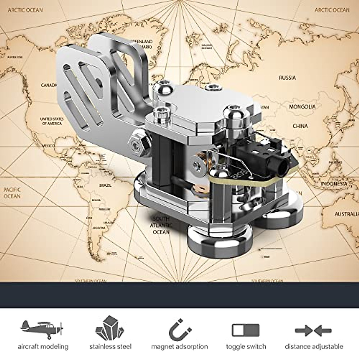 Mini CW Key Automatic Morse - Radio HAM Send Telegram Double Paddle Morse Code Key with Stainless Steel Body Three Neodymium Magnets Base