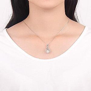 LGSY 925 Sterling Silver Waterdrop Cage Pendants Crafting Charm for DIY Necklace Bracelet Jewelry Making