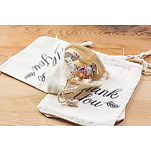 20-Pack Thank You Jewelry Pouch Bag for Wedding Birthday Party Favors Raffle Bags Goodie Bags Party Supplies 4.1 x 5.7 Inches