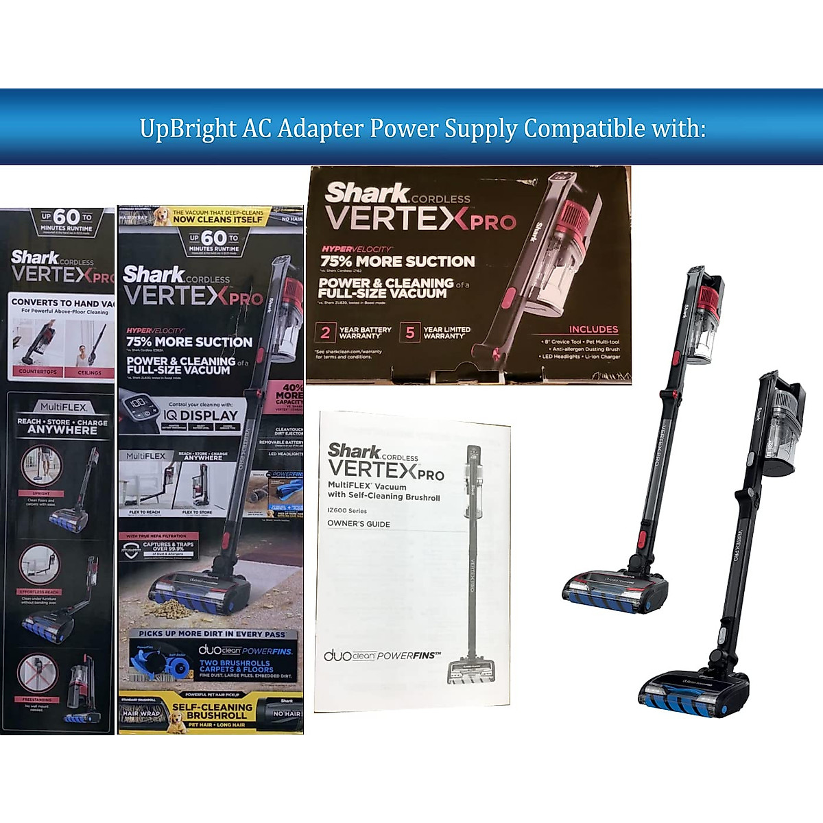 UpBright AC/DC Adapter Compatible with Shark IZ600 Series IZ662H 26 IZ682H IZ683H IZ640H IZ641H IZ642H XBATR725 XBATF725 25.2V Li-ion Battery Cordless Vertex Pro Vacuum DK024-288080H-U Power Charger