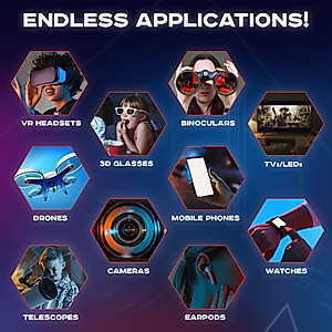 UltraVue VR Cleaning Kit and Anti-Fog Treatment - Includes VR Cleaner Gel Sprays, Microfiber Cloths, Anti Fog Drop Treatments, Brush and Air Bladder with Precision Nozzle