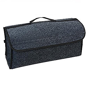 Car Trunk Storage Bag Foldable Felt Car Trunk Storage Box Travel Luggage Tool Neat Car Shape Gray Car Storage Box