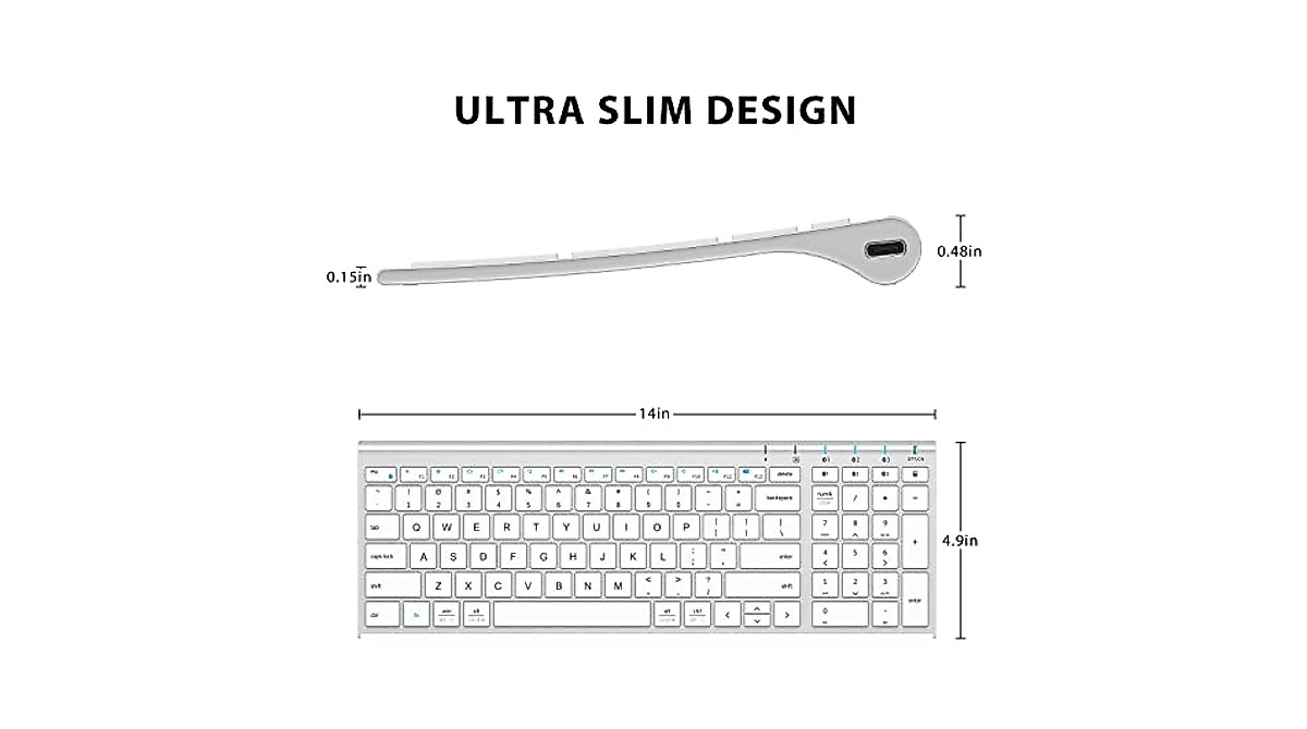iClever BK10: Multi-Device Bluetooth Keyboard