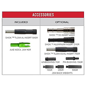 Victory Archery RIP TKO Elite Low Torque 350 Spine Shaft - 12 Pack, Black