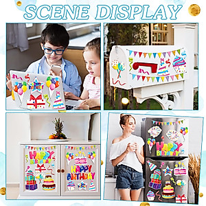 Xuhal 23 Pcs Happy Birthday Ocean Cruise Door Magnets Decorations Funny Carnival Ship Door Magnets Reusable Summer Refrigerator Magnets for Cabin Door Car(Birthday)