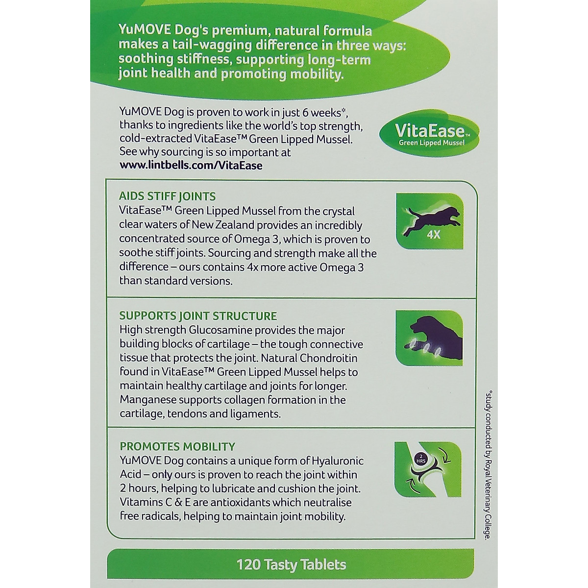 Lintbells YuMOVE Dog Joint Supplement for Stiff and Older Dogs - 60 Tablets