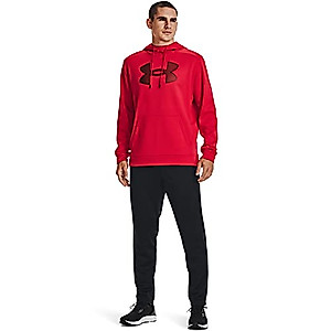 Under Armour Mens Big Logo ArmourFleece Hoodie, (600) Red/Red/Black, X-Large