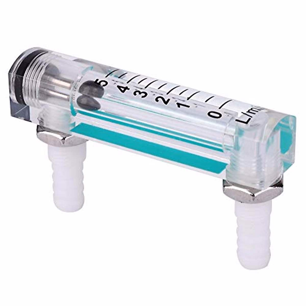 Flow Meter, 1~5LPM Oxygen Carbon Dioxide Measuring Flowmeter Gauge, LZQ-1 Air Flow Rate Gauge, Air Oxygen Flow Meter Suitable for Gas, Air, Nitrogen, Acetylene, Phosgene, Natural Gas