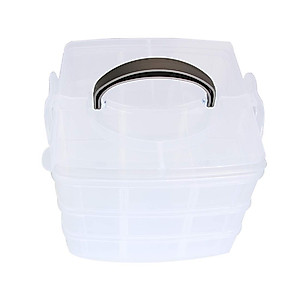 Clear Adjustable Jewelry Bead Sewing Organizer Box Storage Transparent Container Case (18 Compartments)