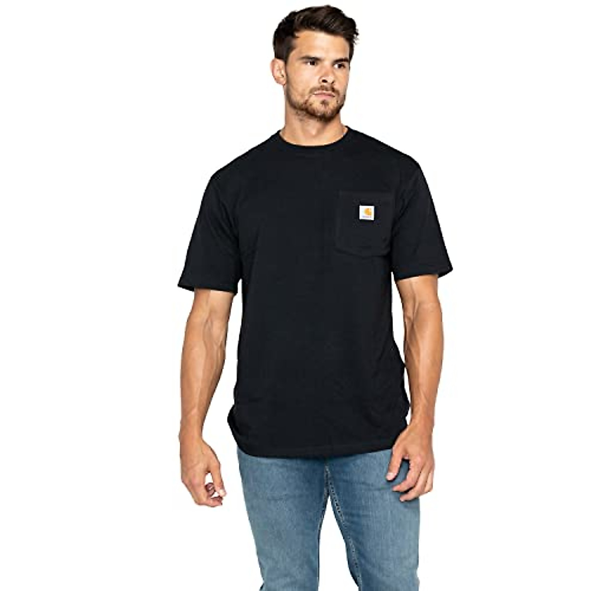 CarharttMenLoose Fit Heavyweight Short-Sleeve Pocket T-ShirtBlackLarge