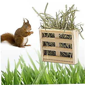 Mipcase Pet Supplies Rabbit Hay Feeder Rack Hay Feeder Manger Rack Hamster Hay Chinchilla Hay Alfalfa Hay Pet Accessories Hook up Cage Grass Frame Guinea Pig Bamboo Alfalfa Rabbit Hay