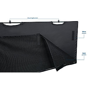 VIVO Black 30 inch Under Desk Privacy and Cable Management Organizer Sleeve, Wire Hider Kit Panel System, DESK-SKIRT-30