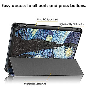 KuRoKo Case for All-New Amazon Fire HD 10 and Fire HD 10 Plus Tablet (Only Compatible with 11th Generation 2021 Release) - Ultra Lightweight Slim Shell Stand Cover Auto Wake/Sleep