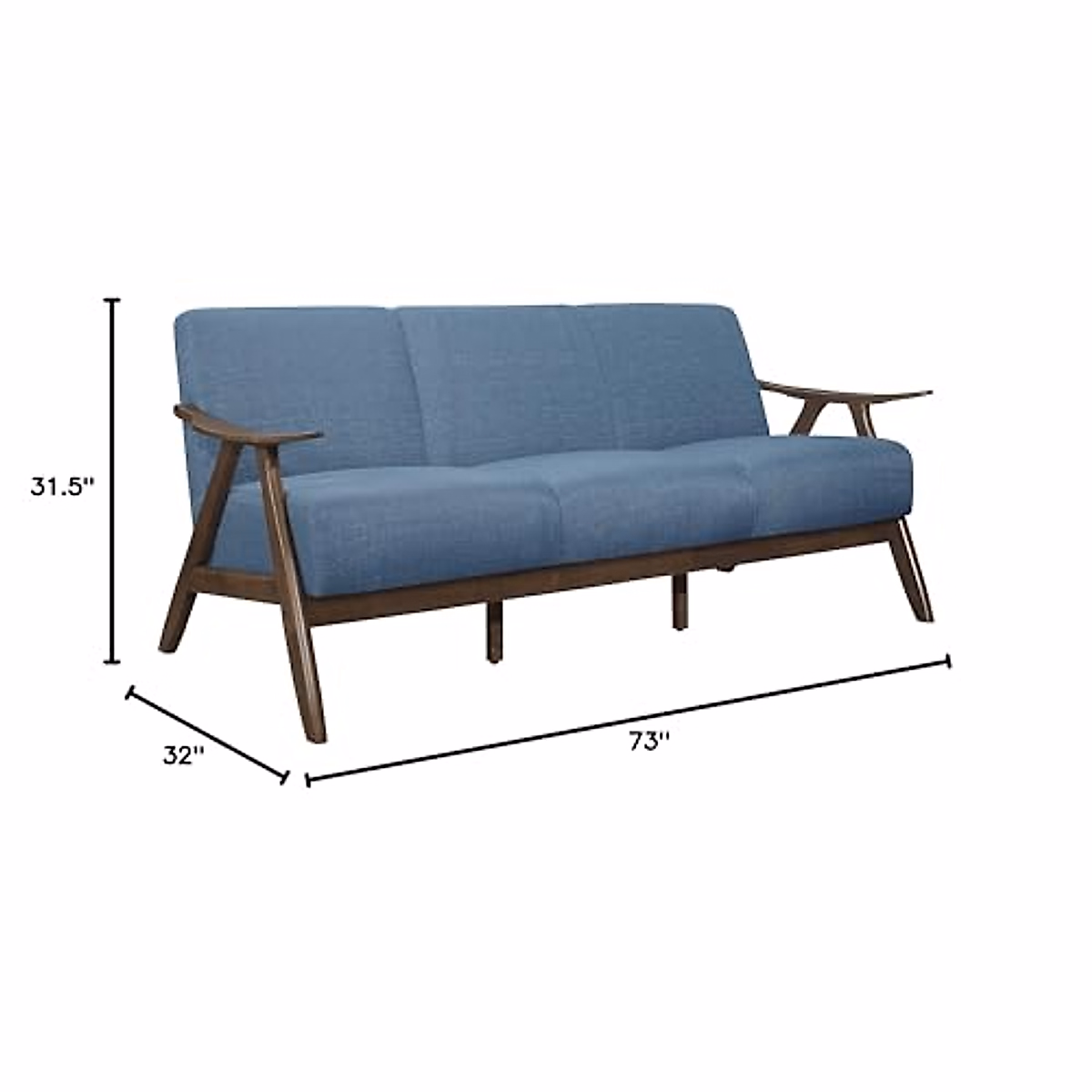 Lexicon Elle Fabric Sofa, Blue