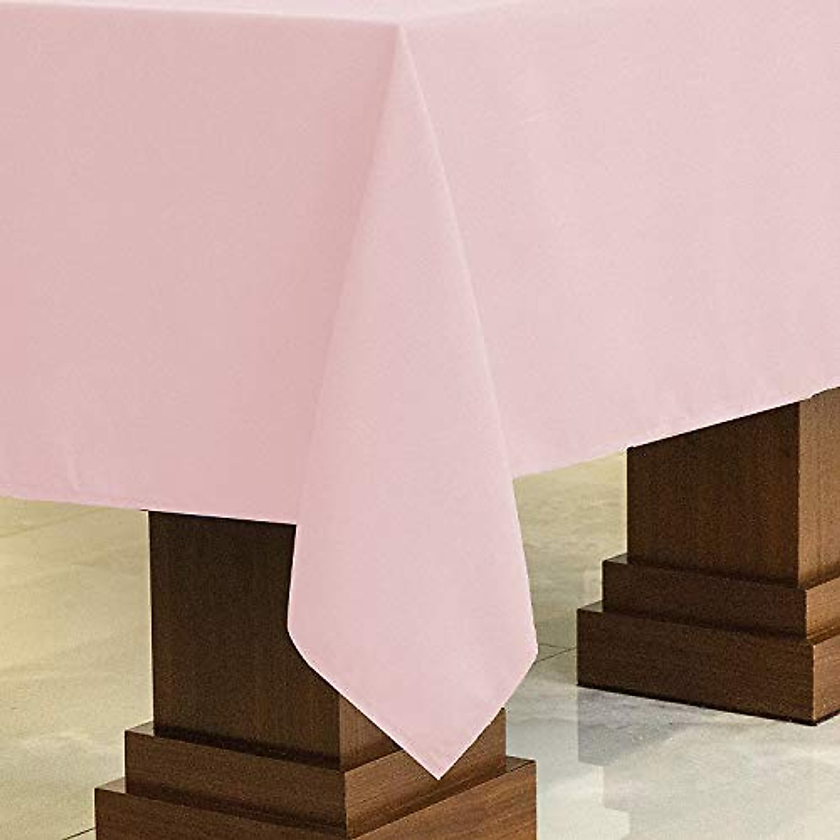Kadut Rectangle Tablecloth (60 x 102 Inch) Pink Rectangular Table Cloth for 6 Foot Table | Heavy Duty Fabric | Stain Proof Table Cloth for Parties, Weddings, Kitchen, Wrinkle-Resistant Table Cover