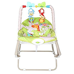 Ichiias Baby Chair Detachable Soft Baby Rocking Chair Cradle with Two Toys