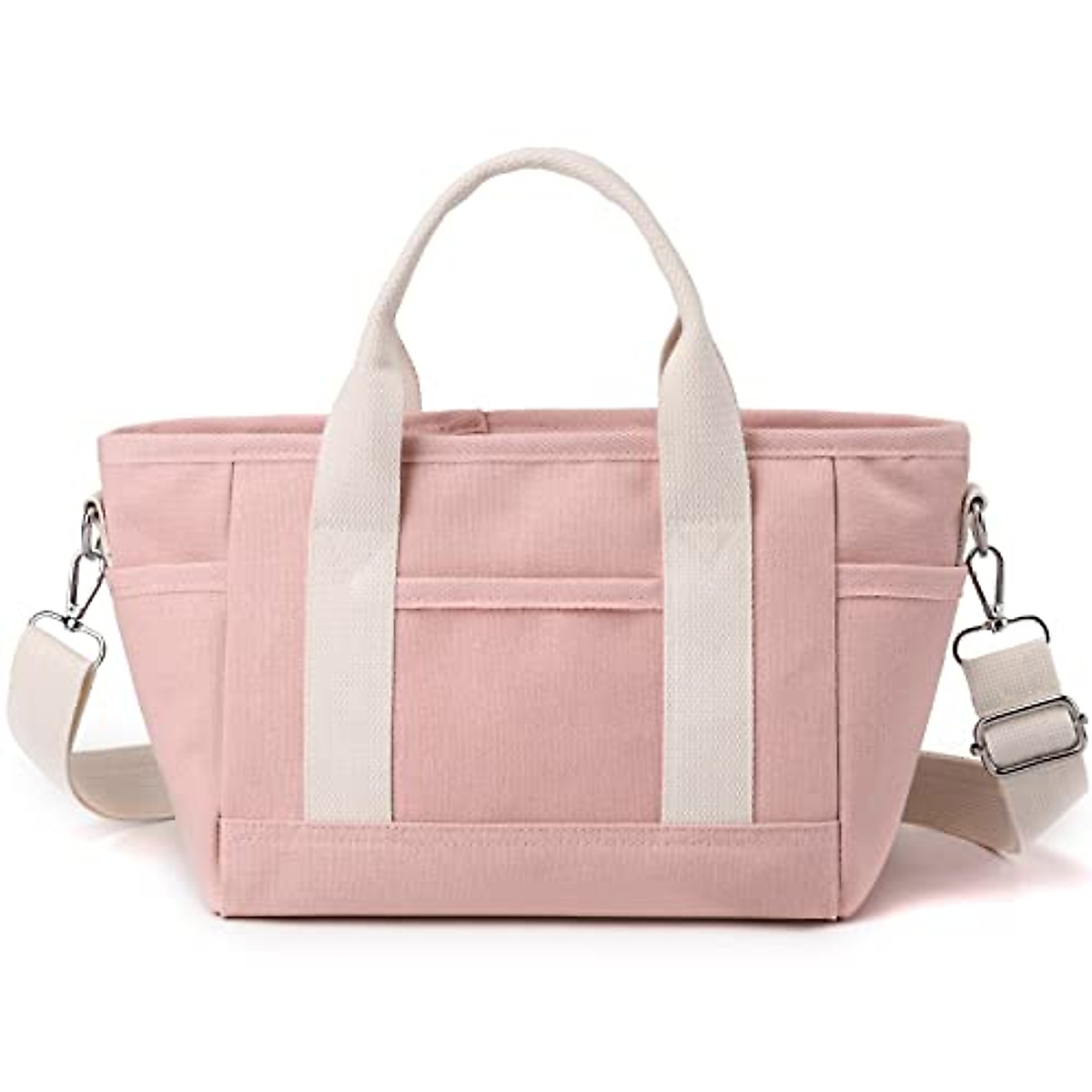 Canvas Tote Bag Small Crossbody Bag For Women Hobo Shoulder Handbags Purses Cute pink