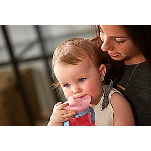 The First Years SenseAbles Teethe-Around Silicone Sensory Trainer Cup, 7 oz - Pink