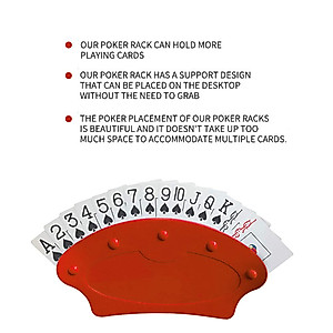 XGATML a mcyiqihai SanRocFun Playing Card Holders Plastic Hands Free Standing Plastic Playing Card Holder 4 Pack