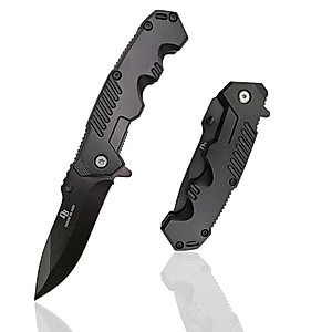 DOOM BLADE 7.87" EDC Cool Sharp Tactical Folding Pocket Knife,Spring Assisted Opening Knifes with Liner Lock,Pocketclip - Best Camping Fishing Hiking Survival Knife