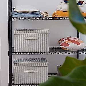 GRANNY SAYS Bundle of 3-Pack Cloth Storage Bins & 2-Pack Closet Storage Bins