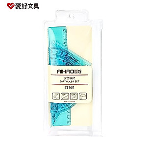 Geometry Plastic Ruler Set Clear Straight Ruler Triangle Ruler Protractor Ruler Tool Set School Office Supply Math Ruler Ruler Measuring Tool