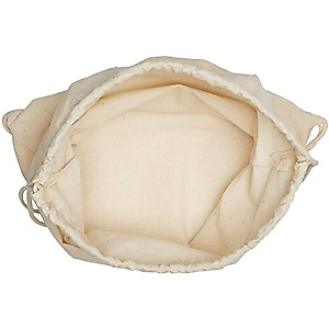 TBF (12 Pack) Set of 12 Durable Cotton Canvas Drawstring Backpack Bags 14" W x 16" H (Natural)