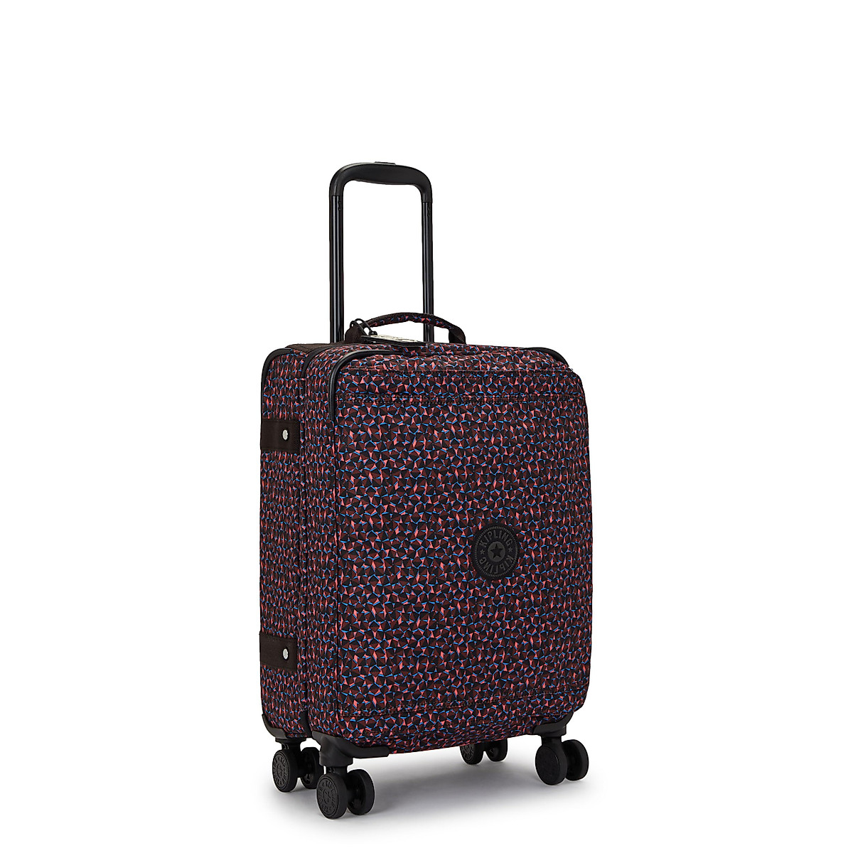 Kipling Women's Spontaneous Small 4 Wheel LuGGage Happy Squares Print