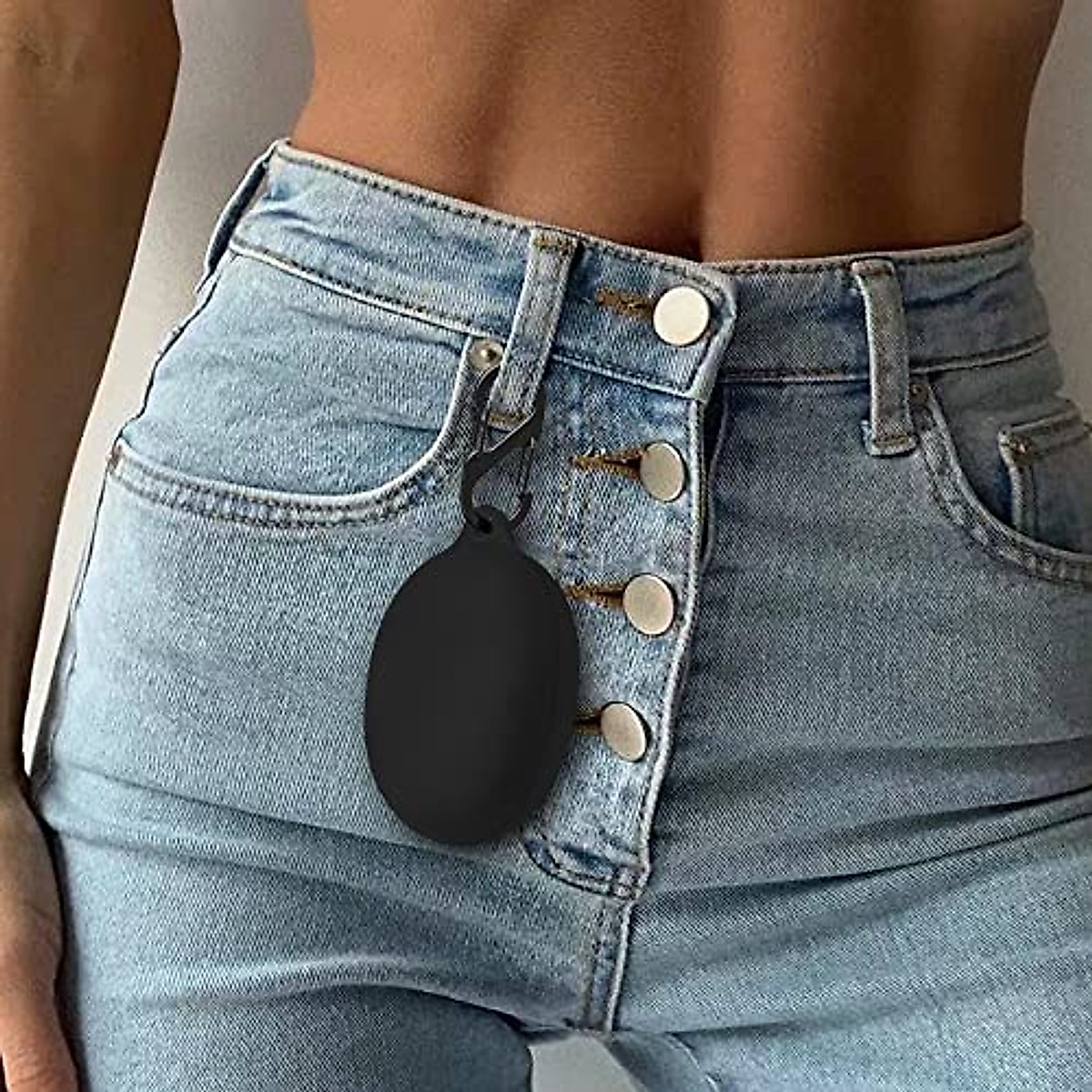 Geiomoo Silicone Carrying Case Compatible with Anker Soundcore Liberty 3 Pro, Portable Scratch Shock Resistant Cover with Carabiner (Black)