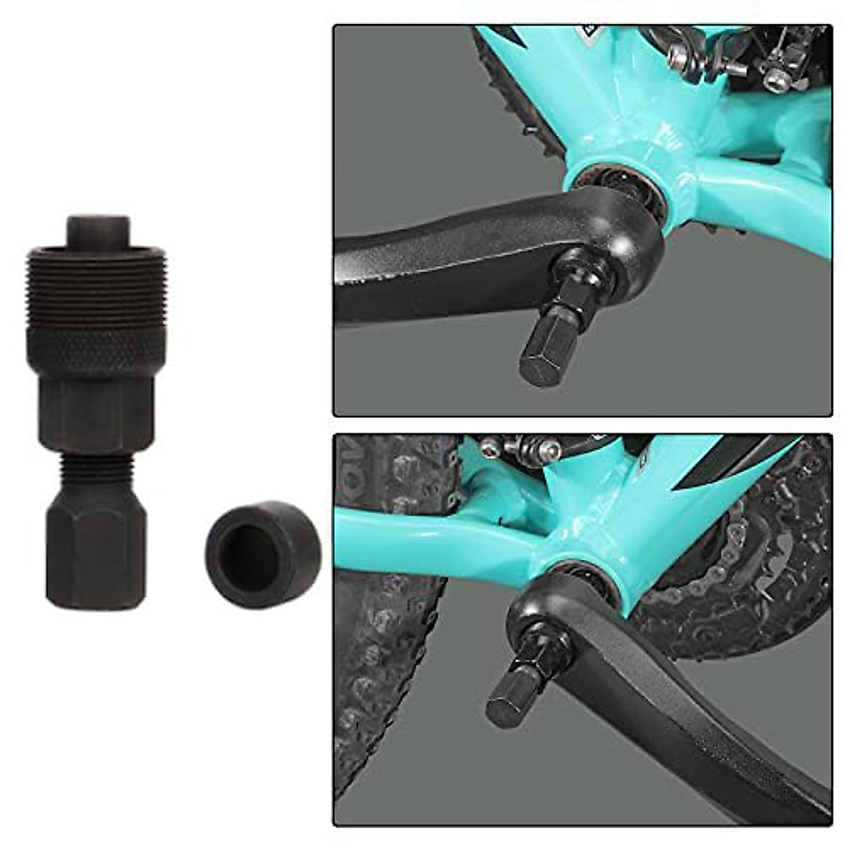 JUPSK Bike Crank Puller, Bicycle Crank Removal Tool Square Crankset Arm Remover Bike Crank Remover Bicycle Crank Extractor