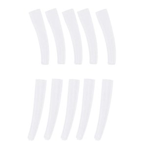 10Pcs Tweezers Cover, Grafting Eyelashes Tips Covers, Transparent Plastic Elbow Tweezers AntiDust NonSlip Eyelashes Grafting Tool