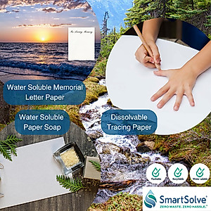 SmartSolve - IT118942 2pt Water-Soluble Translucent Paper, 8.5" x 11", White (Pack of 25)