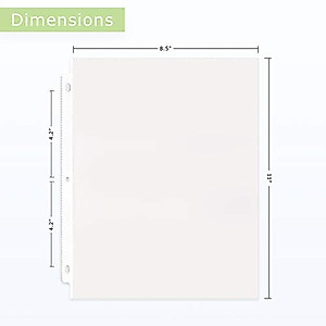 150 Sheet Protectors, 8.5 X 11 Inch Clear Page Protectors for 3 Ring Binder, Plastic Sheet Sleeves Protectors, Durable Top Loading Paper Protector with Reinforced Holes, Archival Safe