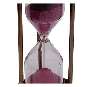 MERIDIAN NAUTICALS 6" Hand Made Solid Brass Decorative Sand Timer 3 min Hour Glass with Fully Functional Compasses