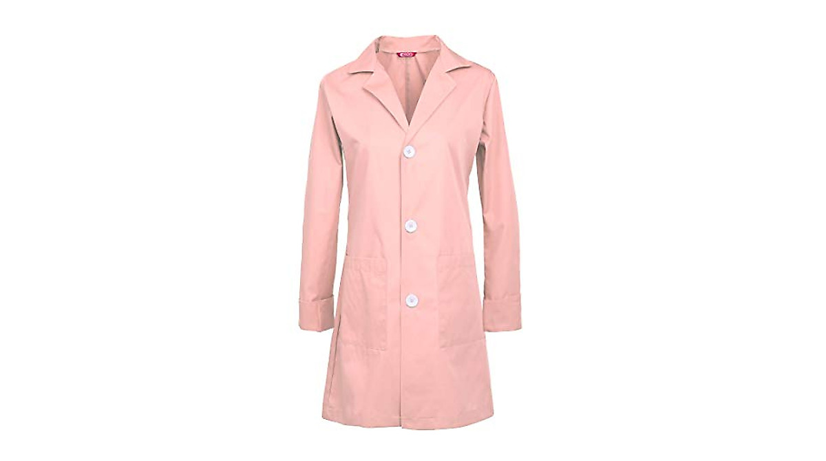 Stylish TAILOR'S Women's Lab Coat in Pale Pink