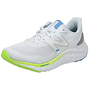 New Balance Women's Fresh Foam Arishi V4 Running Shoe, White/Pixel Green/Bright Lapis, 8